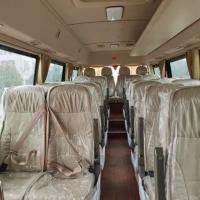 China Durable Diesel Toyota Coaster Bus with Euro 5 Emission Standard Wheel Base 3720 for sale