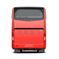 China Rear Axle 13T/Drum Brake Luxury 50 60 Seater Passenger Bus with 6080mm Wheelbase for sale