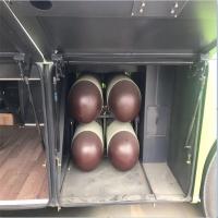 China 16500kg G.V.W Yuchai Engine Diesel 45 Seater Used CNG Coach Bus with Toilet for sale