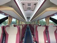 China Manual Transmission 50 Seats Comfortable Tour Passenger Coach Bus with 6000mm Wheelbase for sale
