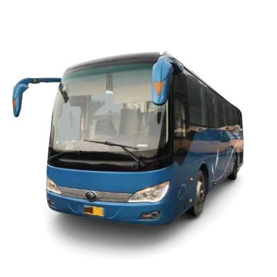China Used Cng Diesel Left Hand Drive Blue 12m Coach Buses 31-50 Seats and 2340mm Rear Overhang for sale