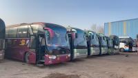 China Customer's Requirement Euro 3 Emission Standard 60 Seater Luxury Diesel Coach Bus for sale
