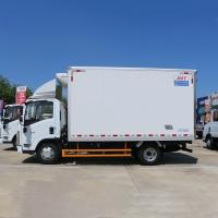 China 3360mm Wheelbase Isuzu 10 Ton Box Refrigerator Truck For Vegetable And Meat Transportation for sale