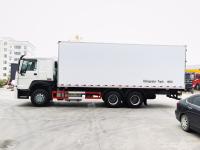 China Minus 18 to 20 Centi Degree Temperature Range Sinotruk HOWO 6x4 Refrigerator Van Truck for sale