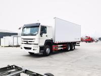 China Minus 18 to 20 Centi Degree Temperature Range Sinotruk HOWO 6x4 Refrigerator Van Truck for sale