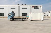 China Detachable Body Electric Dry Van Cargo Truck for Single Row Seat and Hydraulic Outriggers for sale