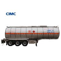 China 46000 Liter Stainless Steel Crude Oil Fuel Tanker Semi Trailer for Truck Distribution for sale