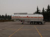 China 46000 Liter Stainless Steel Crude Oil Fuel Tanker Semi Trailer for Truck Distribution for sale