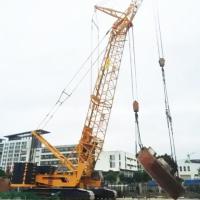 China Used QUY55 55 Ton Crawler Crane for Construction Gradeability 30% Original Sale for sale