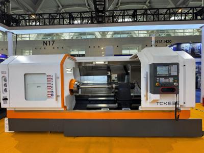 China Large Bore Spindle Box Way CNC Lathe TCK63E: 105mm Bore for High-Torque Heavy Cutting for sale