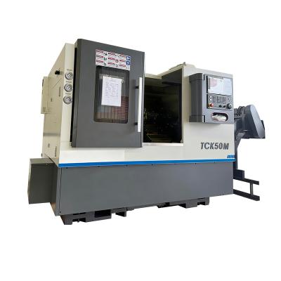 China CNC Lathe With Live Tooling Turret TCK50M-500 Delivers ±0.005mm Repeatability For High-Tolerance Machining for sale