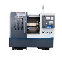 China Small Powerful CNC Slant Bed Lathe TCK46A: 460mm Swing For Heavy-Duty Mechanical Cutting for sale