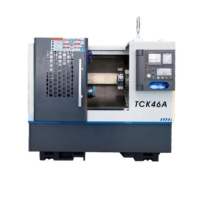 China Small Powerful CNC Slant Bed Lathe TCK46A: 460mm Swing For Heavy-Duty Mechanical Cutting for sale