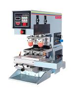 China Dual Color Direct Push Semi Automatic Pad Printing Machine Oil Basin Supply System for sale
