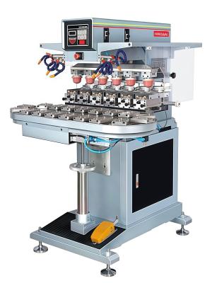 China High Precision 6  Colors Semi Automatic Pad Printing Machine Efficient Printing For Electronics for sale