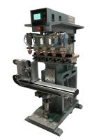 China 3 Axis 5 Color Servo Semi Automatic Pad Printing Machine With Adjustable Printing Angle for sale