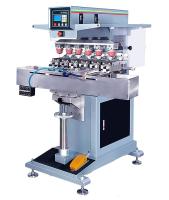 China Six Color Ink Cup Shuttle Printing Type Semi Automatic Pad Printing Machine for sale