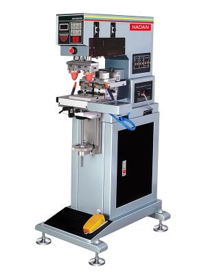 China Industrial Grade Two Color Semi Automatic Pad Printing Machine With PLC Control for sale