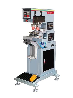 China Industrial Two Color Semi Automatic Pad Printing Machine With Direct Push Shuttle Table for sale
