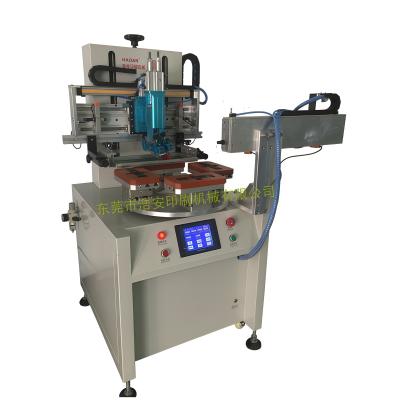 China Semi Automatic Rotary Flatbed Screen Printing Machine With PLC Controlled Automatic Feeding for sale