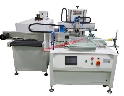 China High Speed Semi Auto Flatbed Screen Printing Machine With Automatic Unloading Manipulator for sale