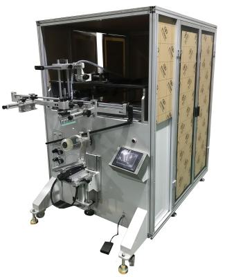 China Semi Automatic Pneumatic Screen Printing Machine For Tapered Glass Jars for sale