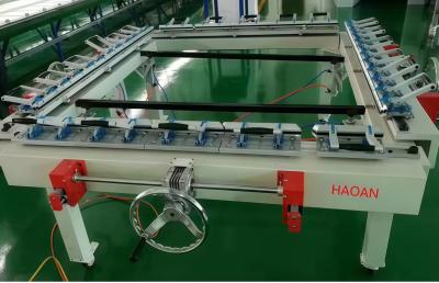 China Double Clamp Mechanical Screen Printing Stretching Machine for sale