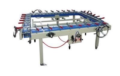 China 30 Clamp Precise Mechanical Screen Stretcher Machine For Screen Printing for sale