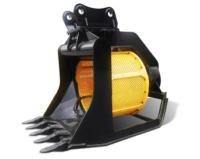 China 7-10T Excavator Rotating Screening Bucket 360 Degree Soil Screener 1.1m3 for sale