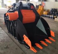China 1-8m3 High Strength Steel Excavator Rock Crusher Bucket 350 Bar for 12-22 Ton for sale