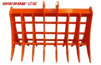 China Excavator Bucket Rake 1/2in Thick Tines for Landscaping Root Removal for sale