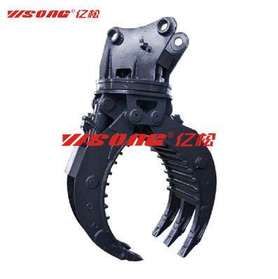 China NM400 Wear Resistant Steel Hydraulic Scrap Metal Grapple 360 Degree Rotating 42CrMo Pins for sale