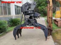 China NM400 Wear Resistant Steel Hydraulic Scrap Metal Grapple 360 Degree Rotating 42CrMo Pins for sale