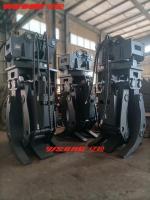 China NM400 Wear Resistant Steel Hydraulic Scrap Metal Grapple 360 Degree Rotating 42CrMo Pins for sale