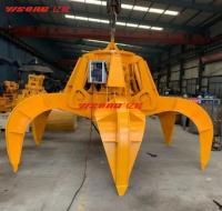 China Q355Mn Steel Hydraulic Rotating Grapple 360 Degree Forestry Grapple for Excavator 1500mm Jaw Opening for sale