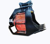 China HW Rotating Screening Bucket 0.75m3 for 5-120T Excavators Q355B Steel for sale
