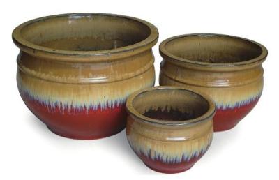 China Ceramics Outdoor Ceramic Terracotta Pots / Planters GW6006 Set 4 for sale
