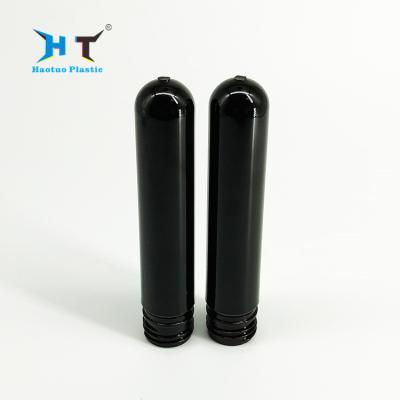 China 40g 28mm Neck Solid Black Color Perfume Cosmetic Plastic Spray Bottles Preform for sale