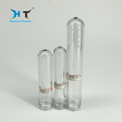China 35g 24/410 Neck Clear Color Blowing Cosmetic PET Hand Wash Bottles Preform for sale