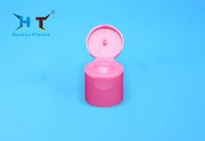 China 20 / 410 Flip Top Plastic Caps , Pink Color Flip Top Water Bottle Caps for sale