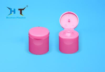 China 20 / 410 Flip Top Plastic Caps , Pink Color Flip Top Water Bottle Caps for sale