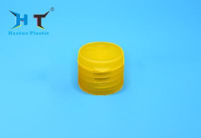 China Yellow Color Flip Top Plastic Caps , Non Spill 20mm Flip Top Caps for sale