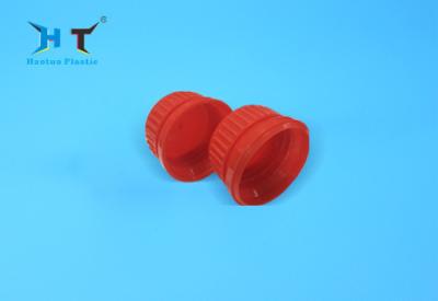 China PE 38mm Size Plastic Red Color Screw Anti-Theft Cap For Bottle With Ribbed for sale