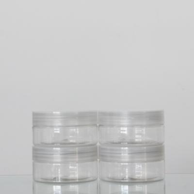 China Round Shape PET Plastic Jars Colorful 80 Ml Capacity With Screw Caps for sale
