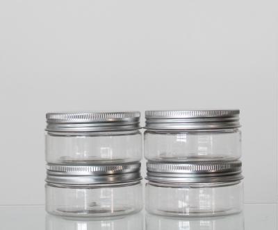 China Round Shape PET Plastic Jars Colorful 80 Ml Capacity With Screw Caps for sale