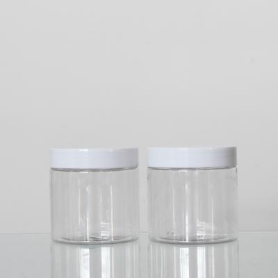 China Empty Makeup Loose Powder Pet Cosmetic Jars 200ml Capacity With Cap for sale