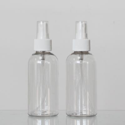 China Cosmetic 145ml Transparent Color Plastic Round Bottles With Different Type Of Cap for sale