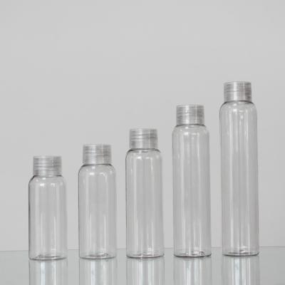 China 20mm Neck Size Round 60/70/80/100/120ml Spray Clear Plastic Cosmetic Bottle for sale