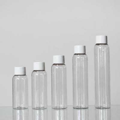 China 20mm Neck Size Round 60/70/80/100/120ml Spray Clear Plastic Cosmetic Bottle for sale