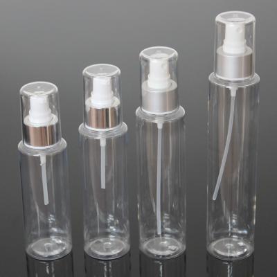 China 40mm Size 100/120/150/170ml Empty Lotion Transparent Plastic Bottle For Cosmetic for sale